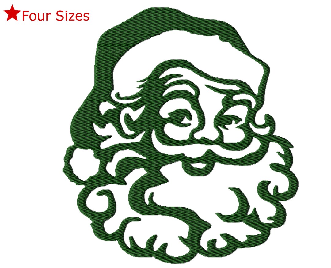 Vintage Santa Machine Embroidery Design, Four Sizes Included, Instant ...