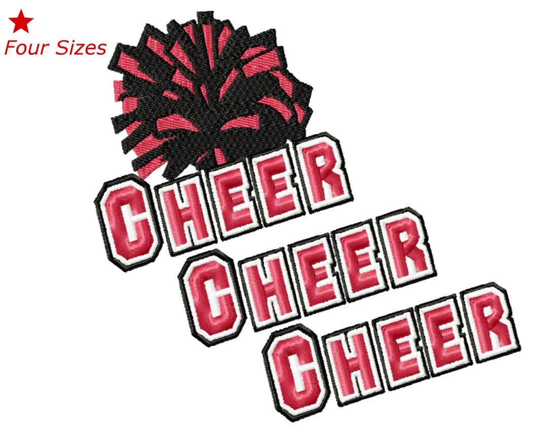 Cheer X3 Machine Embroidery Design, Four Sizes Included, Instant ...