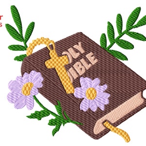 Holy Bible Machine Embroidery Design, Four Sizes Included, Instant ...