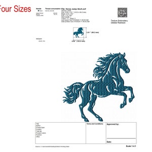 Horse Jump Machine Embroidery Design, Four Sizes Included, Instant ...