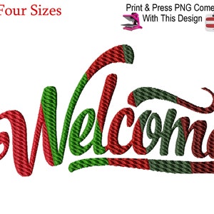 Welcome Fade Machine Embroidery Design, Four Sizes Included, Instant ...