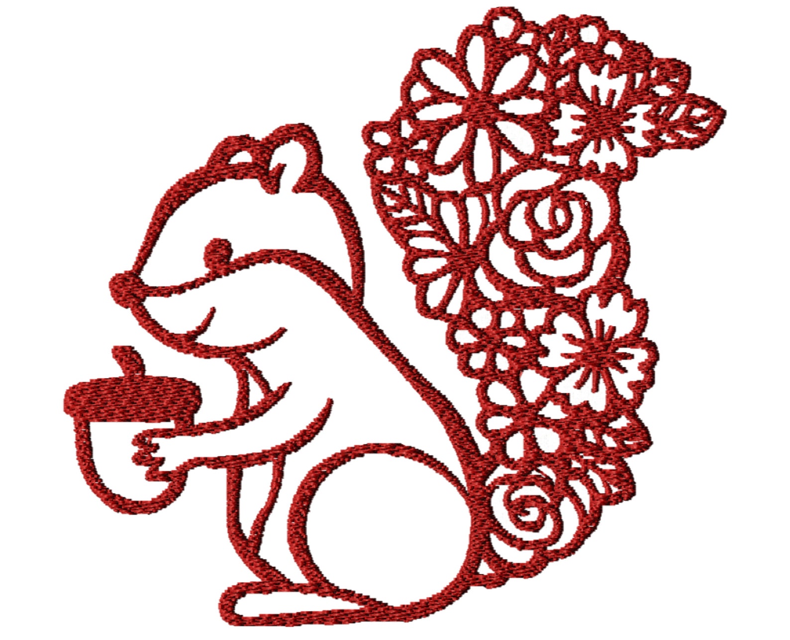 Squirrel Machine Embroidery Design - Etsy