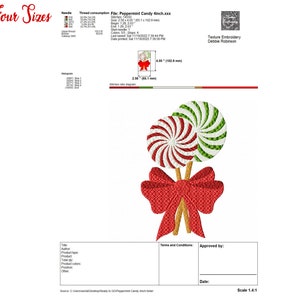 Peppermint Candy Machine Embroidery Design, Four Sizes Included ...