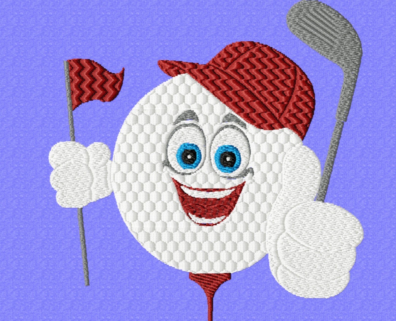 Golf Ball Hat Machine Embroidery Design, Five Sizes Included, Instant ...