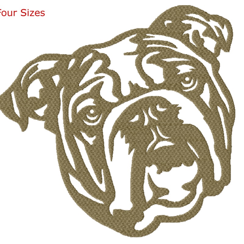 Bulldog Embroidery - Etsy