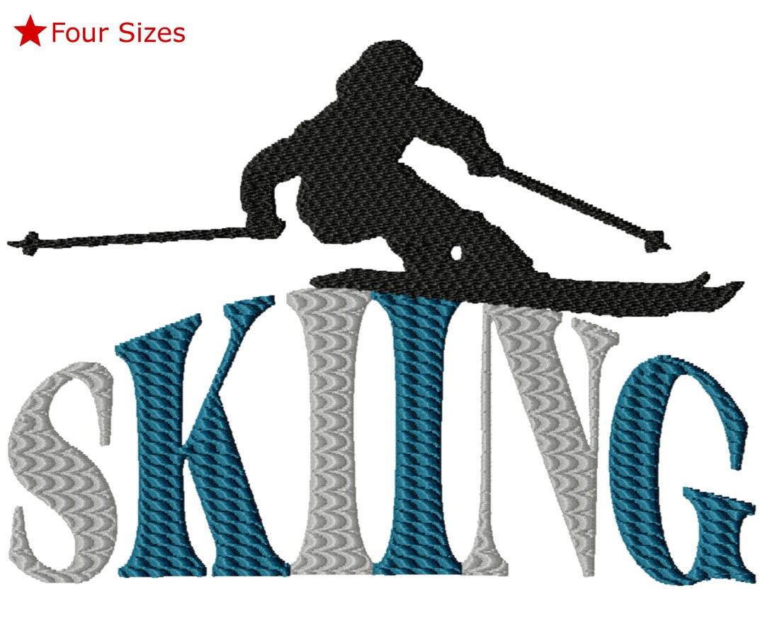 Sky Slope Machine Embroidery Design, Four Sizes Included, Instant ...