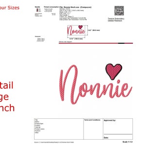 Nonnie Machine Embroidery Design, Four Sizes Included, Instant Download ...