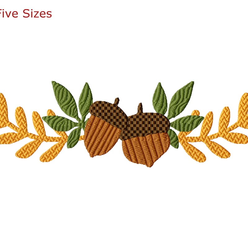 Acorn Embroidery - Etsy