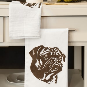 Pug Side Machine Embroidery Design, Five Sizes Included, Instant ...