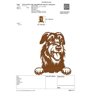 Irish Wolfhound Machine Embroidery Design Two Sizes - Etsy