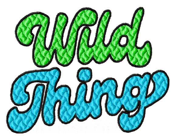Wild Thing Machine Embroidery Design - Etsy