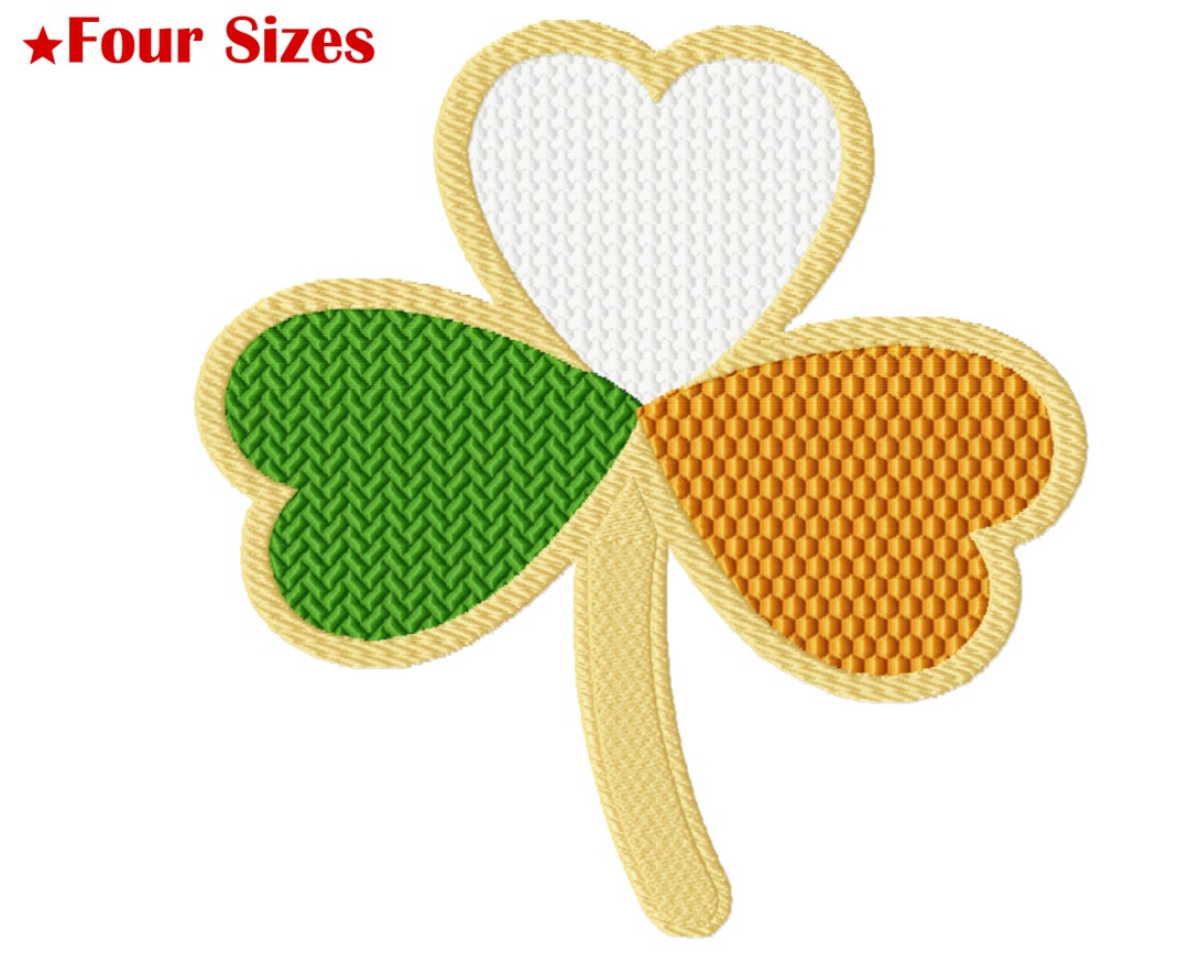 Ireland Shamrock Machine Embroidery Design, Four Sizes Included ...