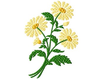 Daisy Bouquet Machine Embroidery Design Beautiful Daisies - Etsy