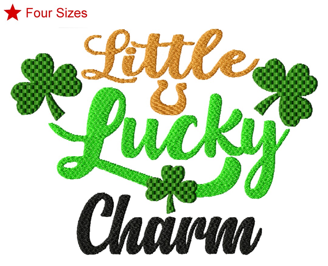 Little Lucky Machine Embroidery Design, Four Sizes Included, Instant ...