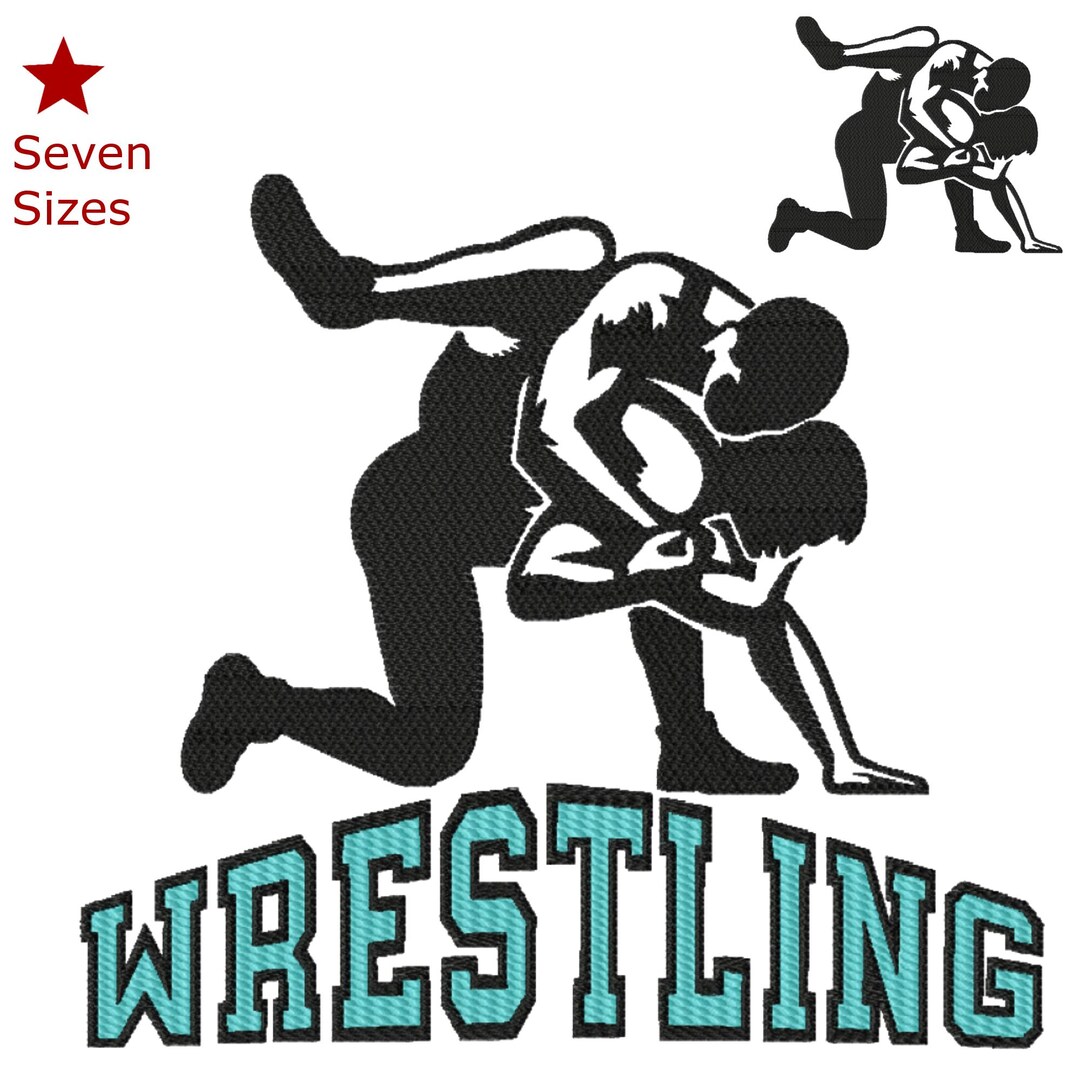 Male Wrestling-wrestlers Machine Embroidery Design, Seven Sizes ...