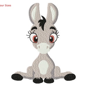 Donkey Machine Embroidery Design, Four Sizes Included - Etsy