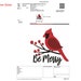 Cardinal Be Merry Machine Embroidery Design, Five Sizes Included - Etsy