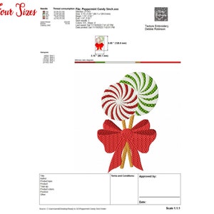 Peppermint Candy Machine Embroidery Design, Four Sizes Included ...