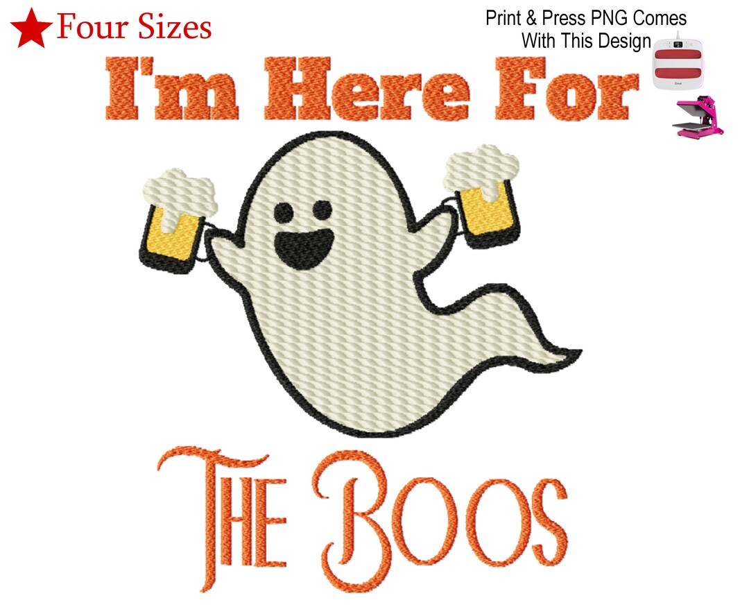The Boos Machine Embroidery Design, Four Sizes Included, Instant ...