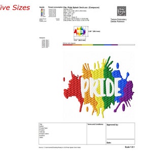 Pride Splash Machine Embroidery Design, Five Sizes Included, Instant ...