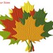 Leaf Pile Machine Embroidery Design, Four Sizes Included, Instant ...