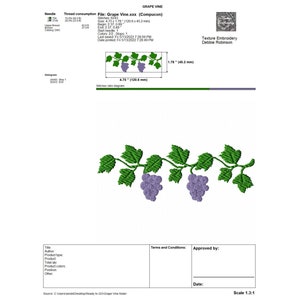 Grape Vine Machine Embroidery Design - Etsy