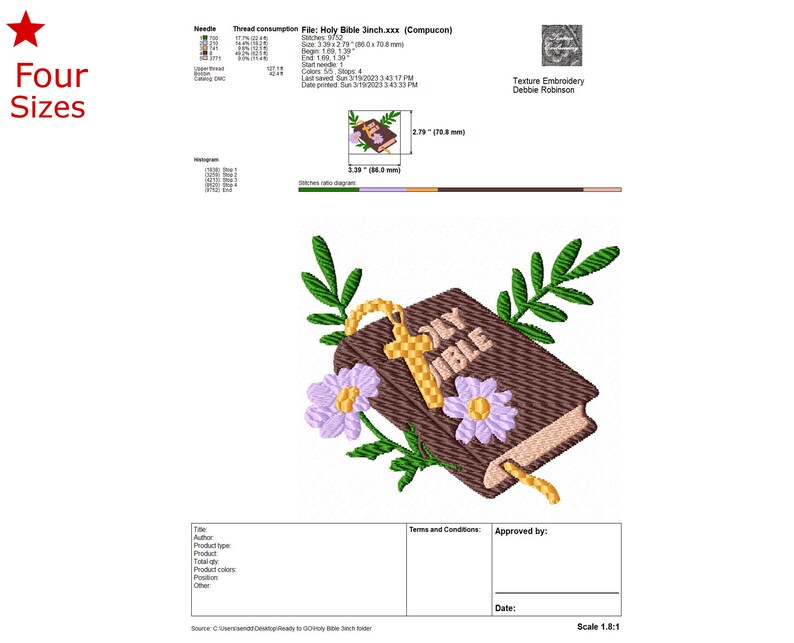 Holy Bible Machine Embroidery Design Four Sizes Included - Etsy