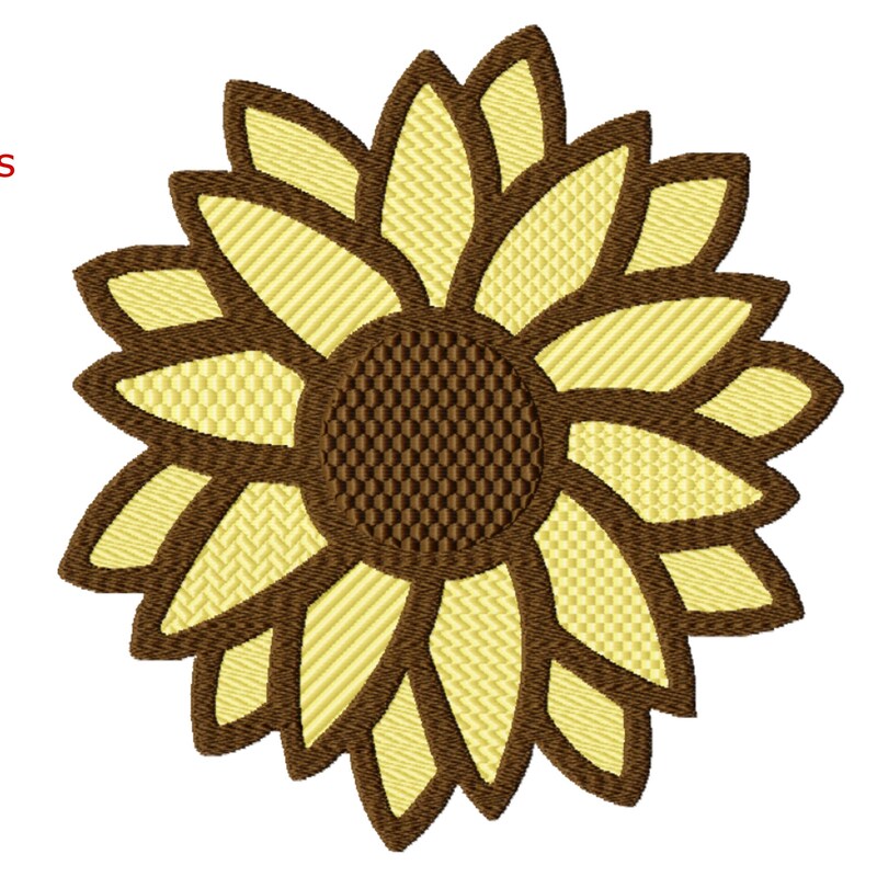 Sunflower Applique Design - Etsy