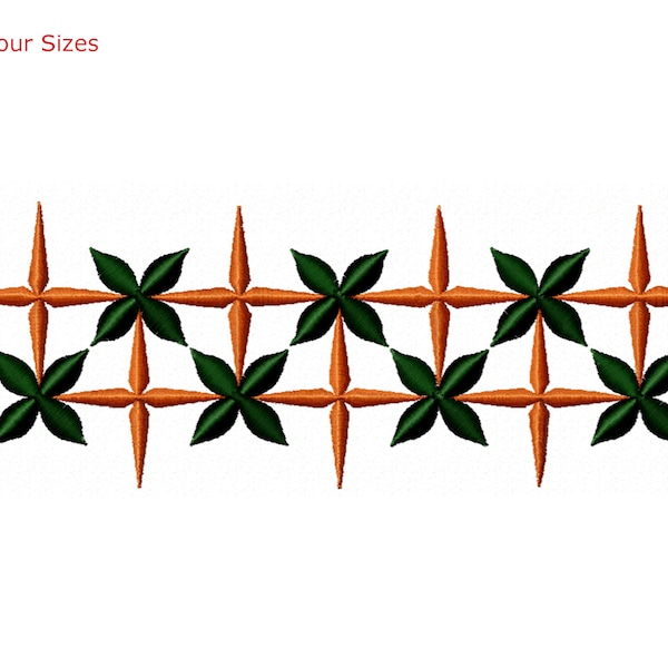 Four Point Star Embroidery Design - Etsy