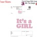 It's A Girl Machine Embroidery Design, Four Sizes Included, Instant ...