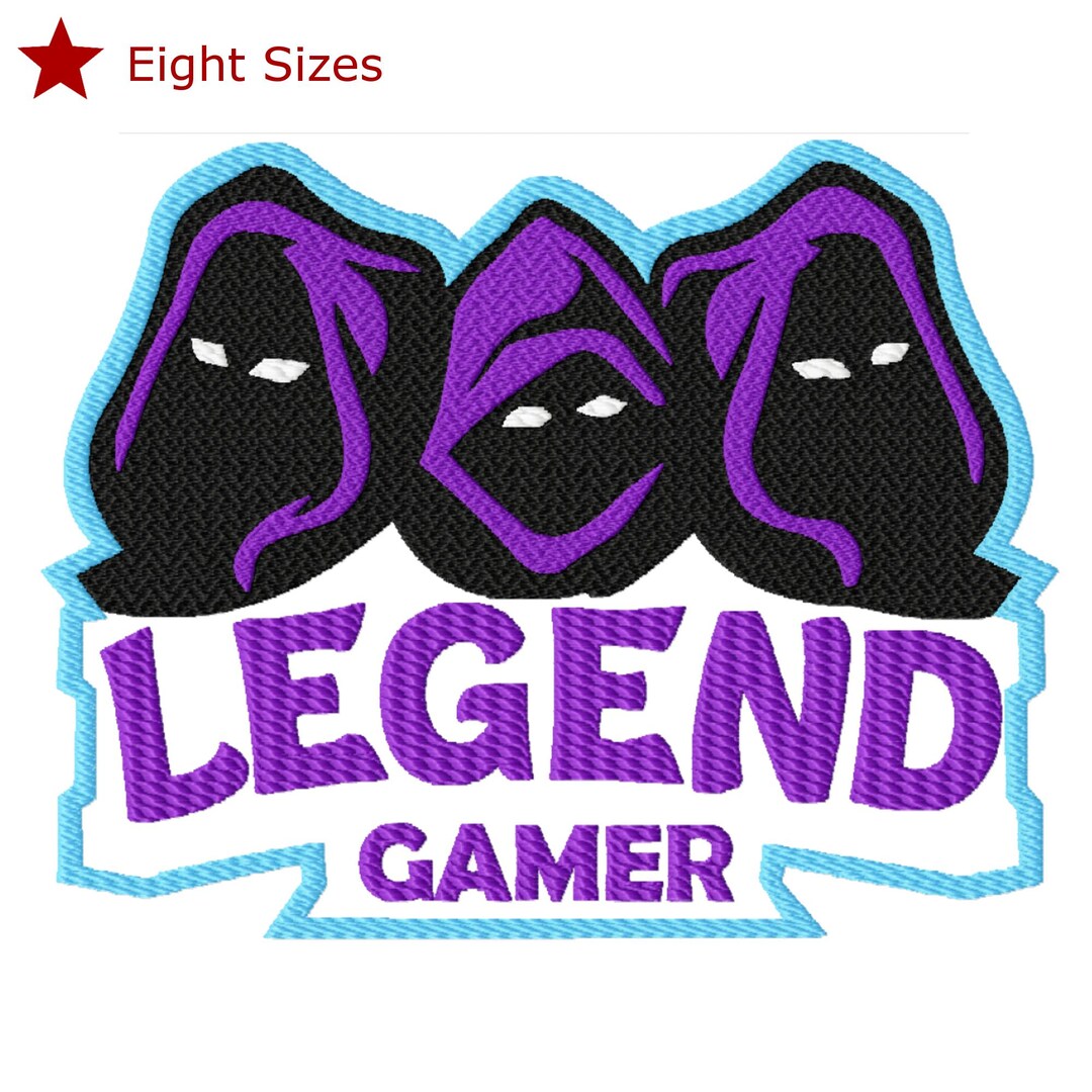 Legend Gamer Machine Embroidery Design, Eight Sizes Included, Instant ...