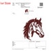 Horse Head Side Machine Embroidery Design, Four Sizes Included, Instant ...