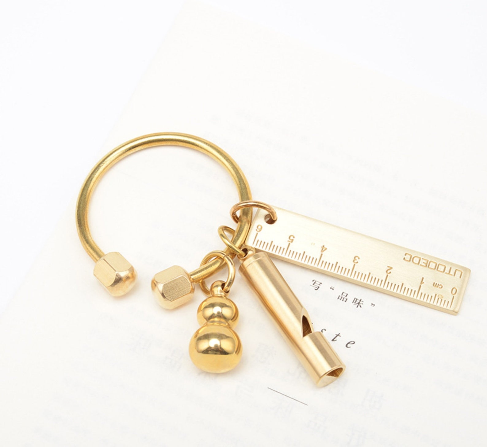 Brass Key Buckle Key Chain Handmade Round Key Fob Connectors - Etsy
