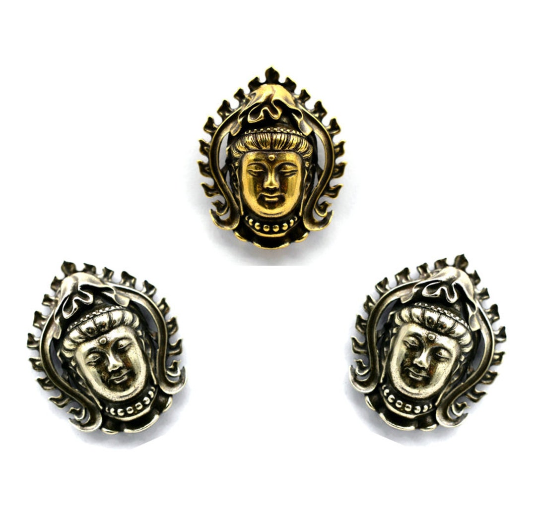 Brass Conchos Screw Back Leather Crafting Buddha Concho Handmade in ...