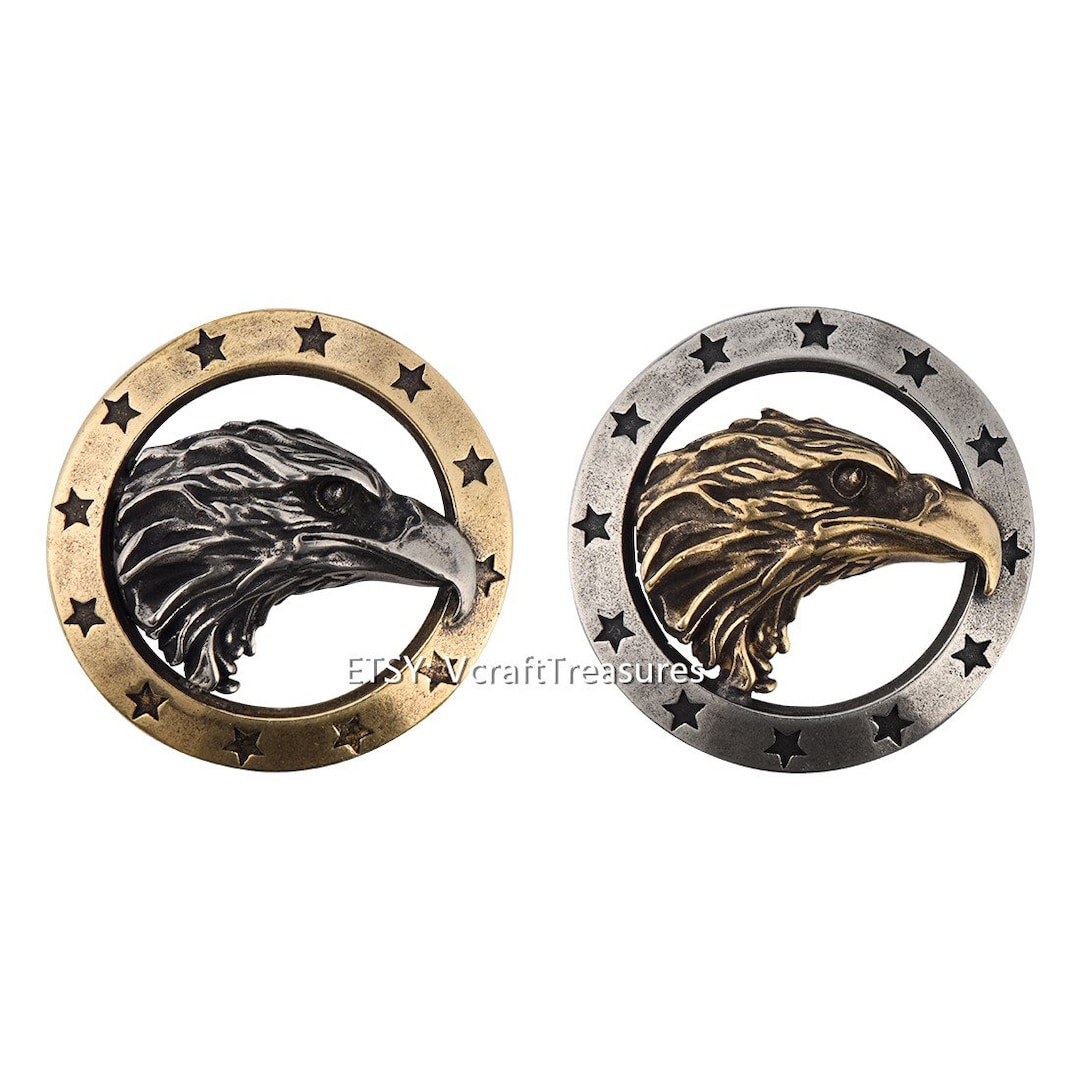 Brass Conchos Screw Back Leather Crafting Concho Eagle Hawk Connectors ...