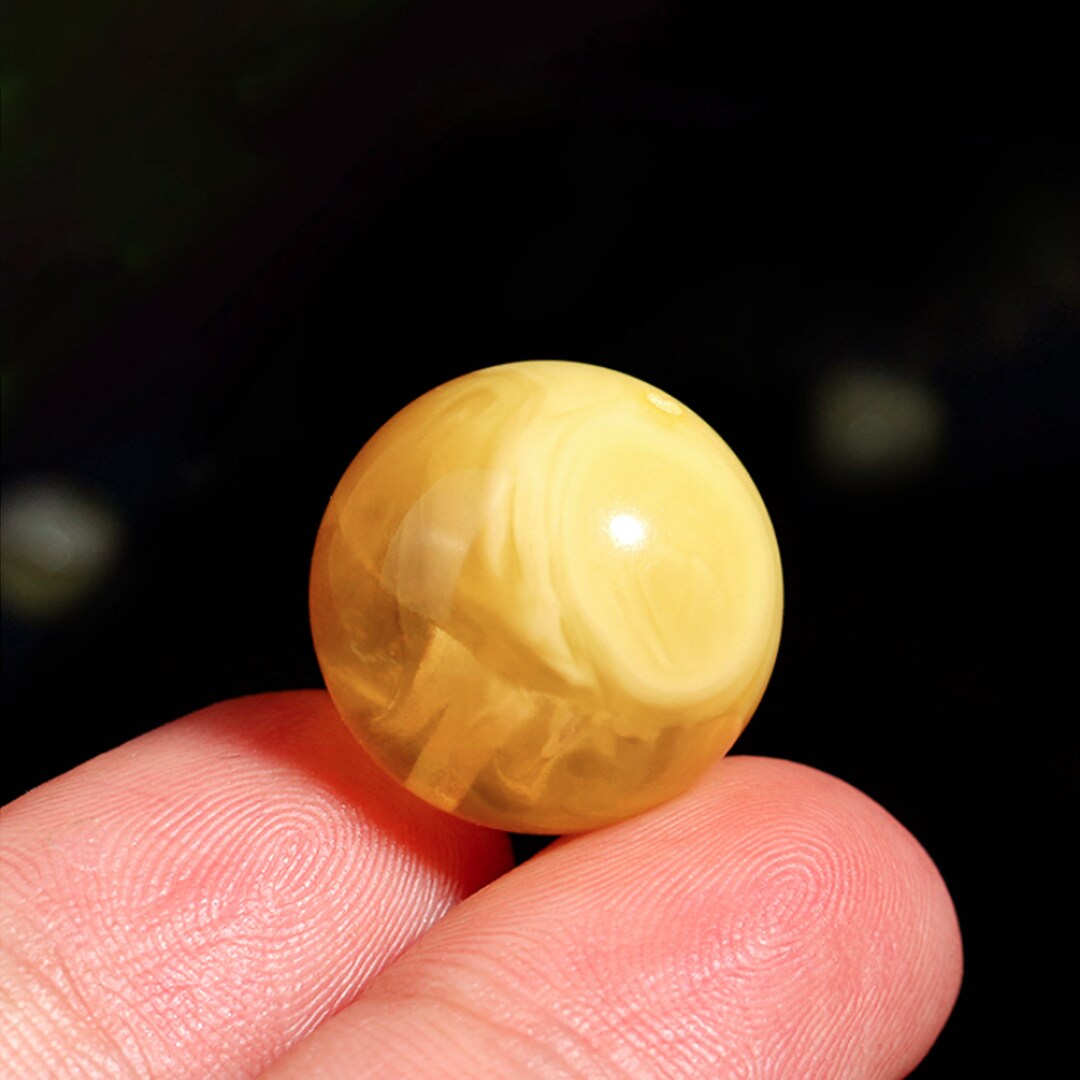Russian Amber Beads - Gemstone Bead - Macrame Bead - Round Beads ...