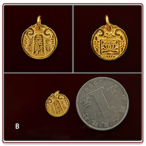 24K Gold Handmade Engraved Charm - good Luck Charms - 999 Gold Money ...