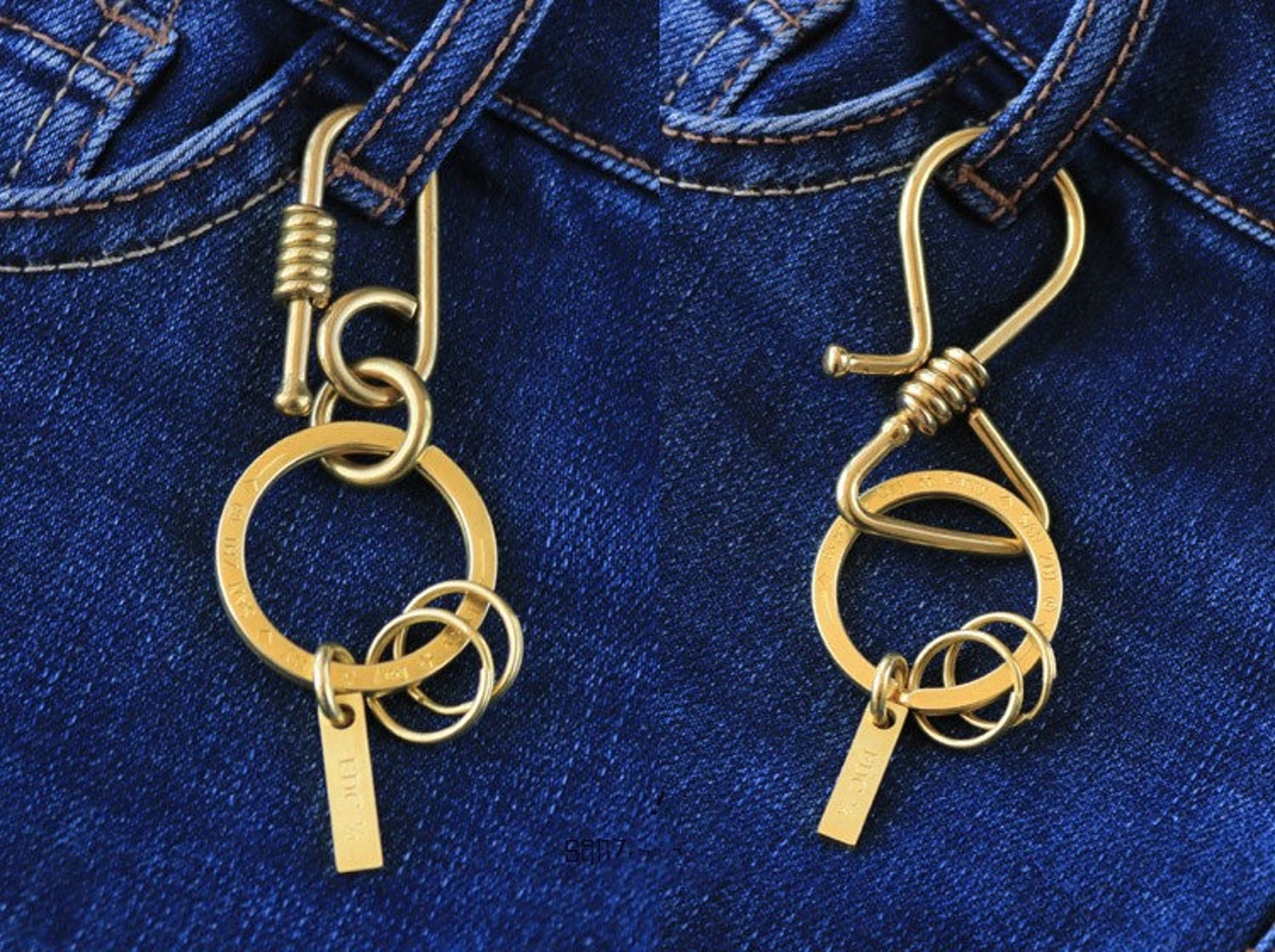 Key Chain Clap Loop Belt Brass Hook Clap Fob Carabiner Loop | Etsy