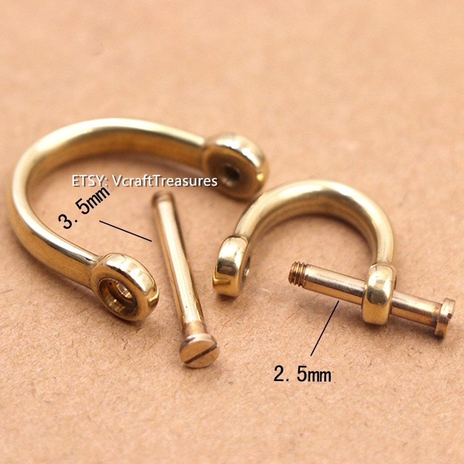 Brass Rings Connector D-rings Clasp Handmade High Quality - Etsy