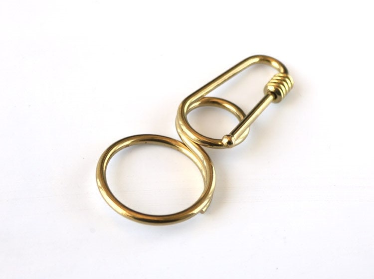 Key Chain Clap Loop Belt Brass Hook Clap Fob Carabiner Loop | Etsy