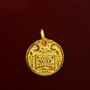24K Gold Handmade Engraved Charm - good Luck Charms - 999 Gold Money ...