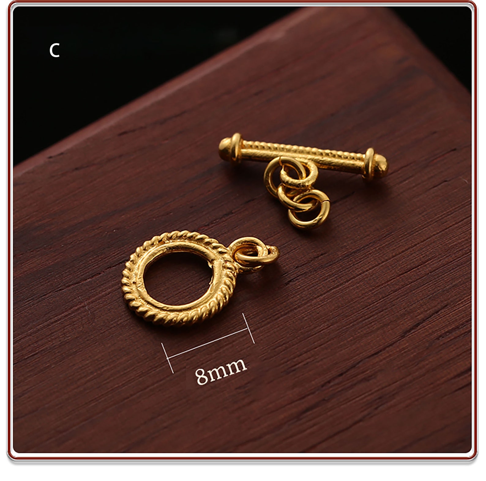 18K Gold OT Buckles - OT Toggle Clasps - Jewelry Connection - Gold ...