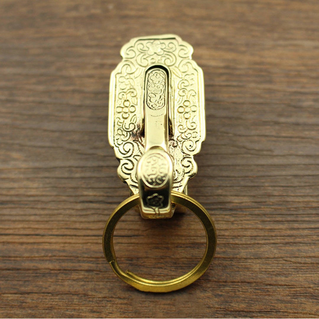 Brass Loop Belt Buckle Keyring Key Chain Belt Making Men's Gift Loop ...