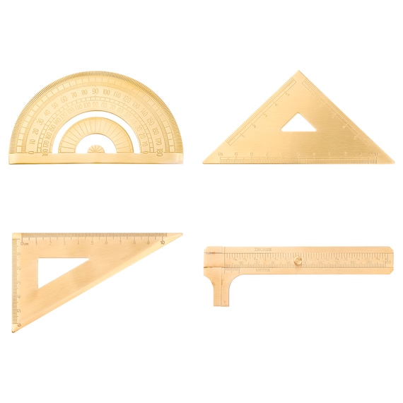 Ruler Protractor Calliper Bass Full Set - Etsy
