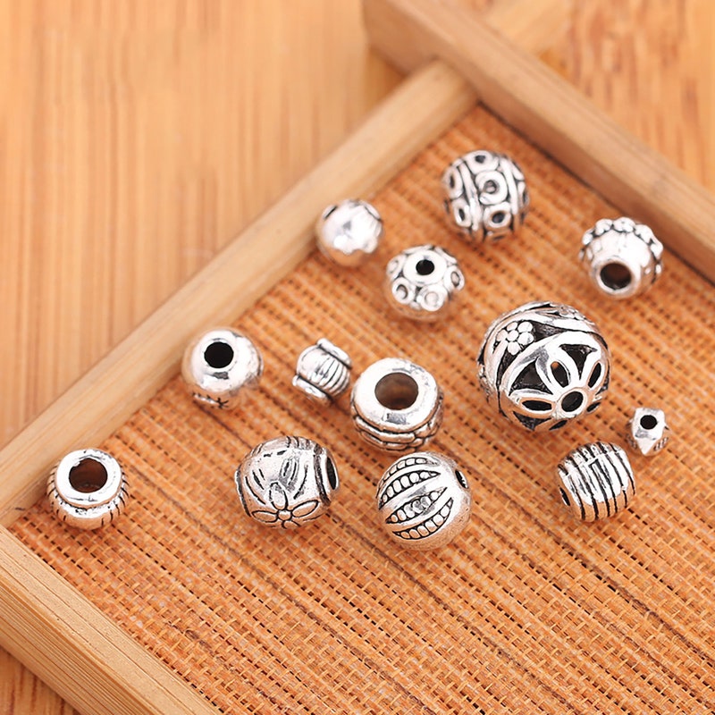 Antique Silver Beads - Etsy