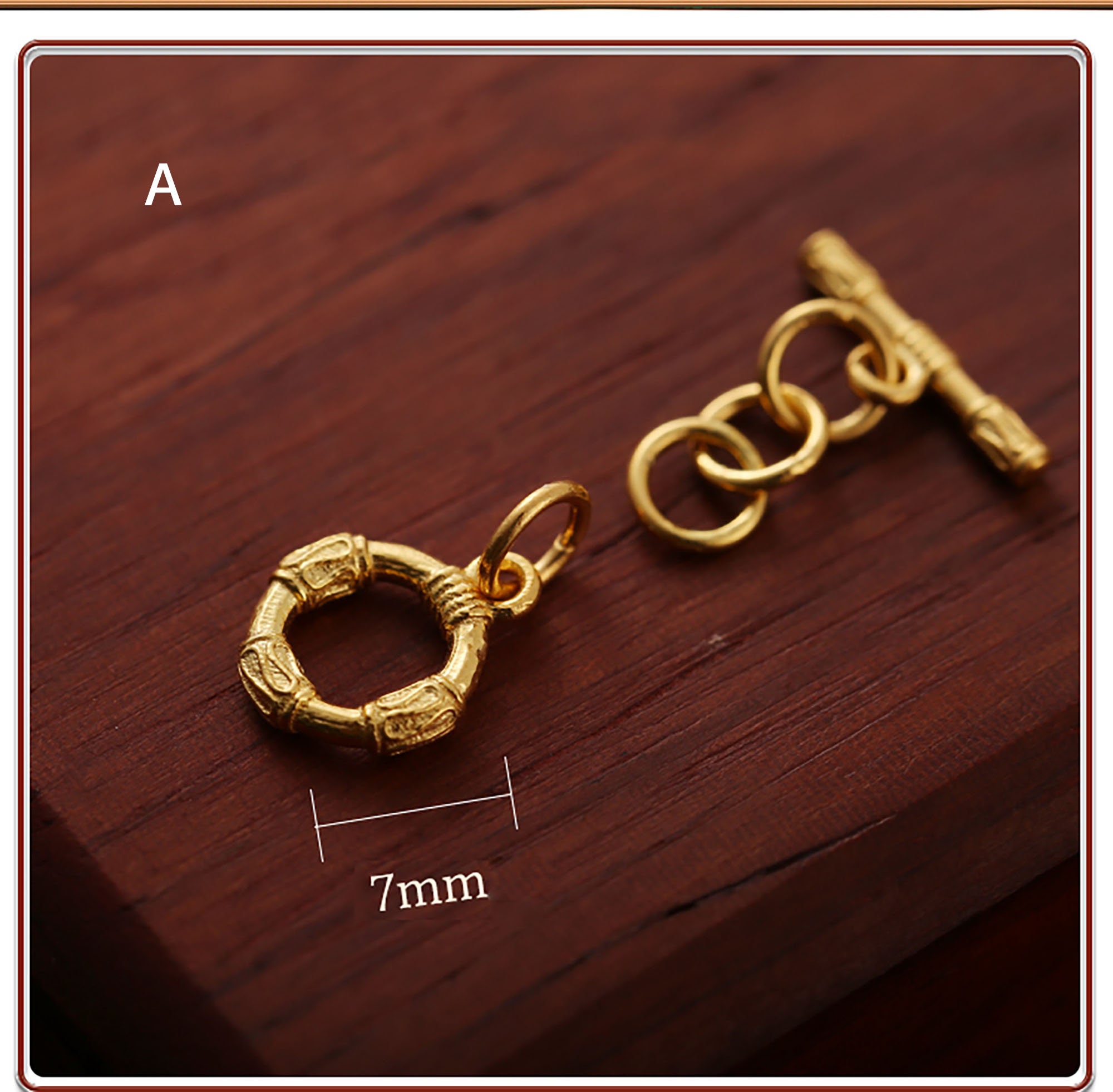 18K Gold OT Buckles - OT Toggle Clasps - Jewelry Connection - Gold ...