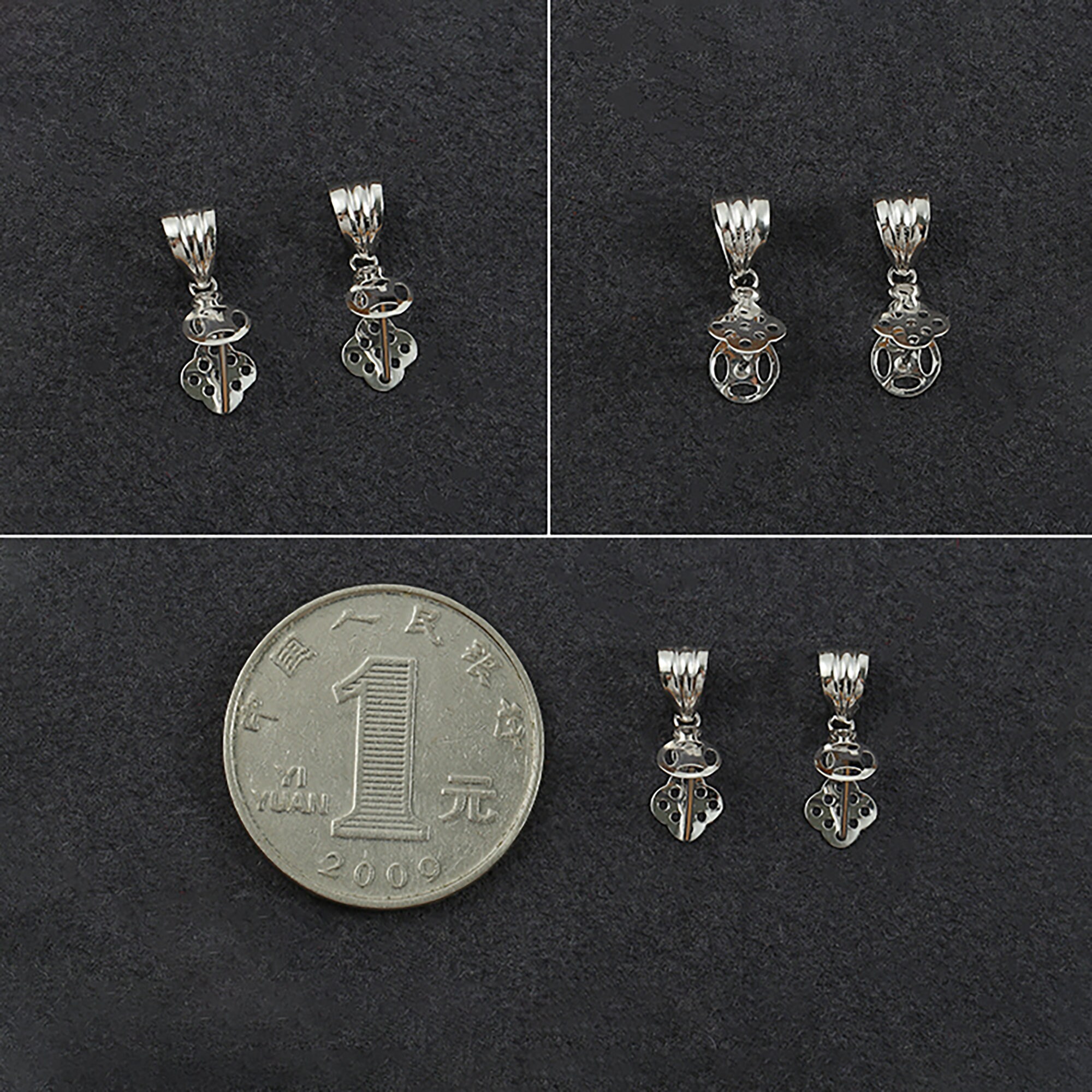 10 Styles Pendants Clasps Clips Bails - Pendant Pinch Bail - Crown Loop ...