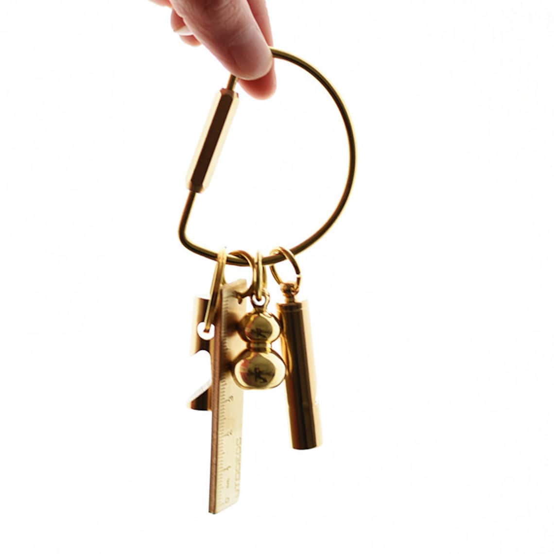 Brass Key Chain Key Buckle Loop Ring Handmade Round Key Fob - Etsy