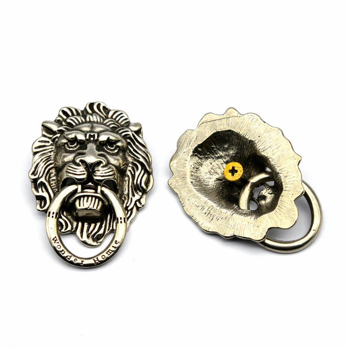 2pcs Brass Conchos Screw Back Leather Crafting Lion Concho Handmade in ...