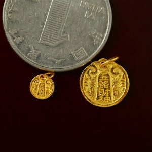 24K Gold Handmade Engraved Charm - good Luck Charms - 999 Gold Money ...